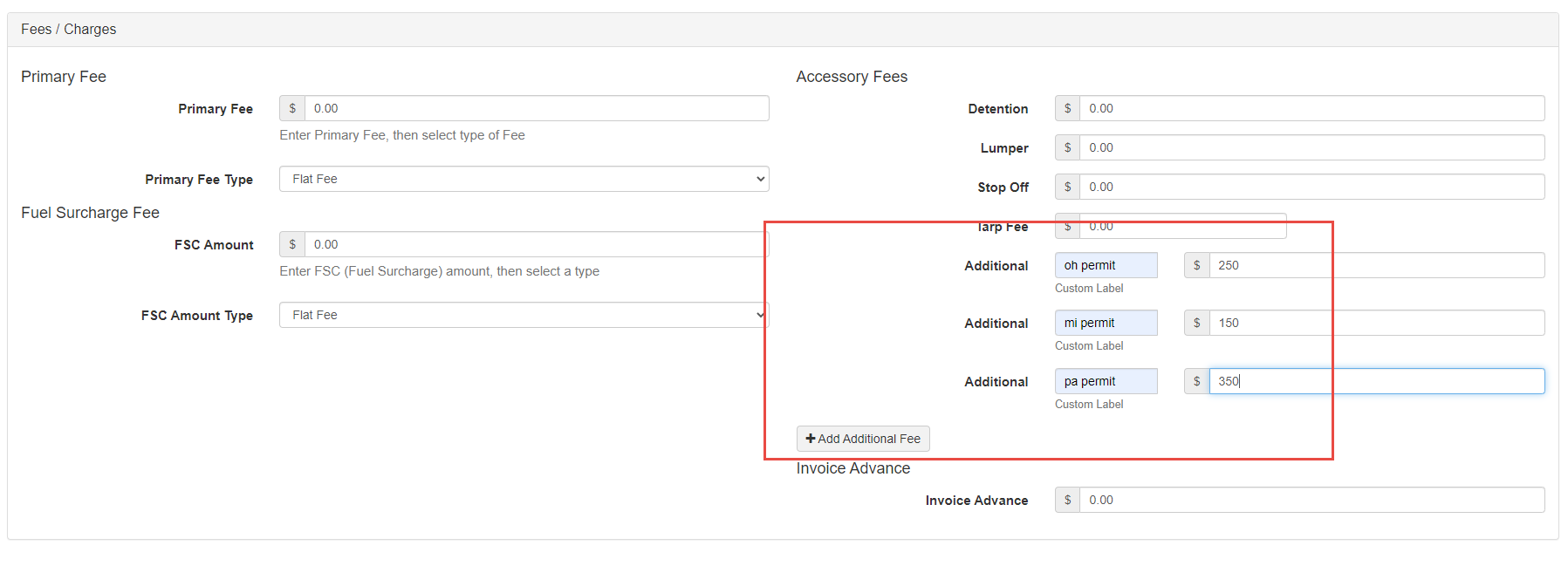 TMS - New Feature - Add Custom Accessory Fees – TruckingOffice Support